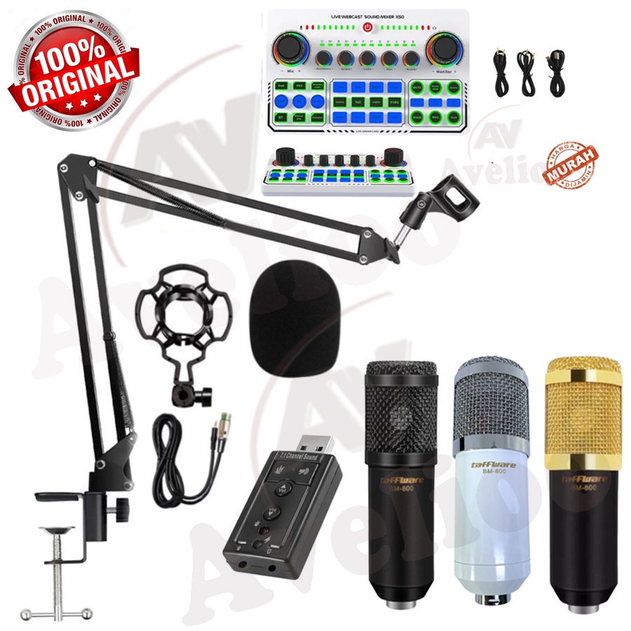 Jual PAKET LIVE TIKTOK Bm 800 +sound club Mixer V8 + arm stand + sound ...