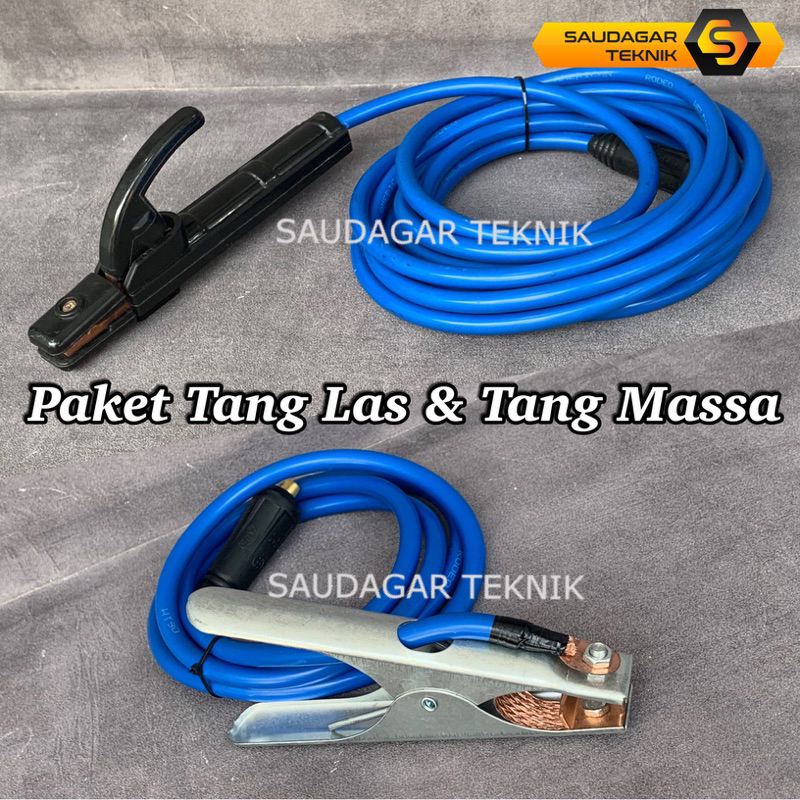 Jual Tang Las Tang Massa Set Kabel Stang Las 5 Meter Kabel Stang Massa 2 Meter Earth Clamp ...