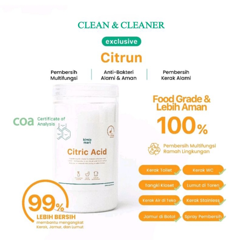 Jual Citrun Acid - Asam Sitrat Food Grade Serbuk Ajaib Pembersih ...