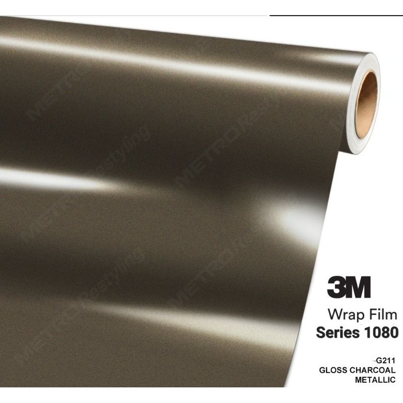 Jual 3M Car Wrap Film Series 1080-G211 Gloss Charcoal Metallic Original | Shopee Indonesia