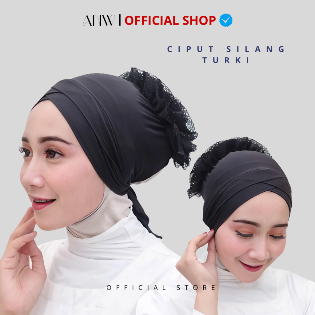 Jual 𝐀𝐍𝐖 - Ciput Silang Turki Daleman Kerudung Inner Cepol Premium ...