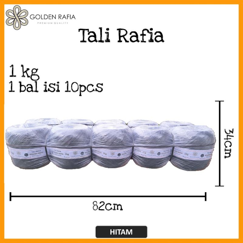 Jual Tali Rafia plastik GOLDEN RAFIA 1 Ball isi 10 pcs @1 KG FULL total ...