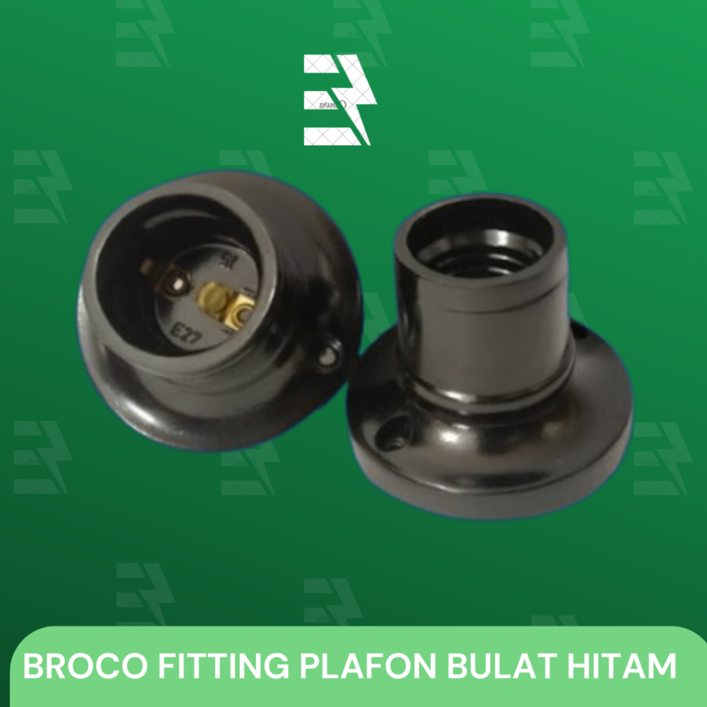 Jual FITTING LAMPU PLAFON / COR / KAYU BROCO BULAT HITAM | Shopee Indonesia