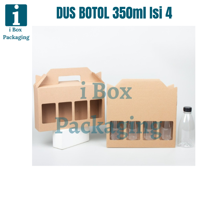 Jual [ 10 pcs ] Dus Tenteng Box Botol 350ml isi 4 Packaging Hampers ...