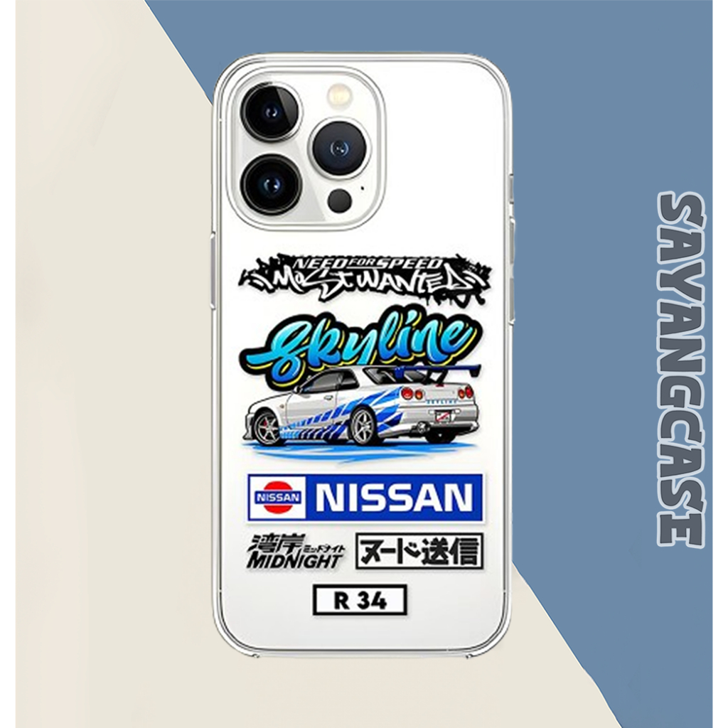 Jual Case Hp Crystal Clear JDM skyline R34 For Sam Op Vi Inf Ip Real XM ...