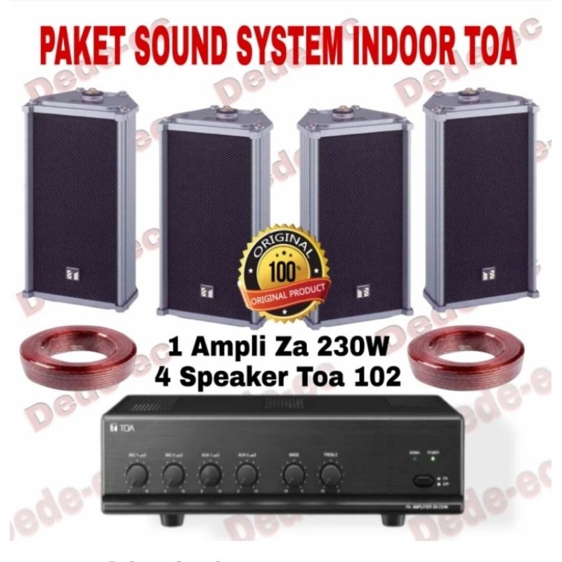 Jual PAKET SOUNDSYSTEM TOA INDOOR 4 SPEAKER COLOUM TOA ORIGINAL ...