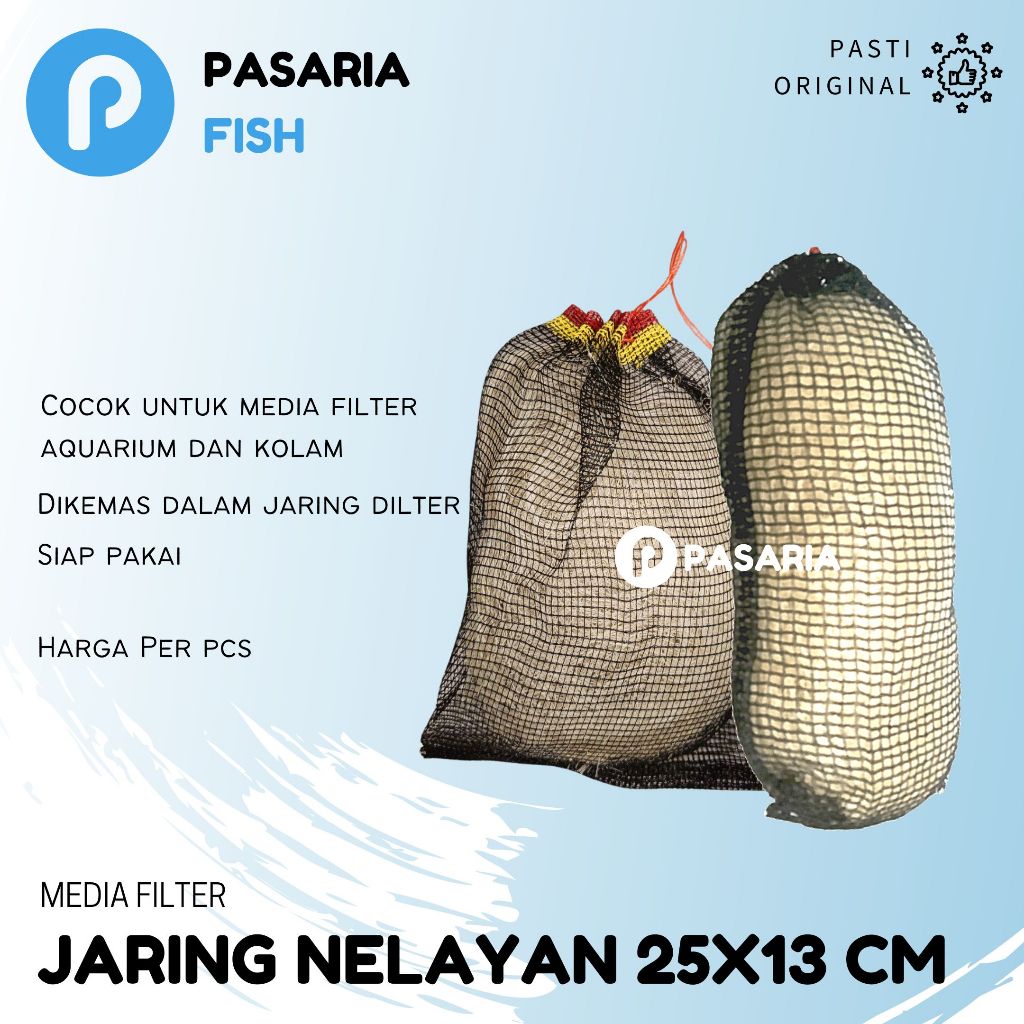 Jual JARING NELAYAN 25x13cm Filter/Media Filter Aquarium/Akuarium/Kolam ...
