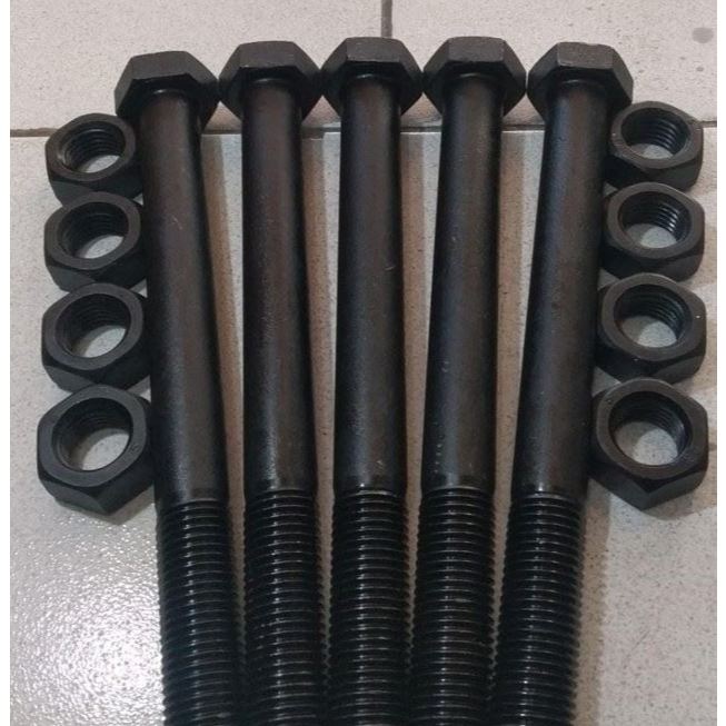 Jual BAUT BAJA M16 X 150 HTB GRADE 8.8 M16X150 KUNCI 24 PANJANG 15CM 15 CM 40MM PITCH 2.0 HITAM ...