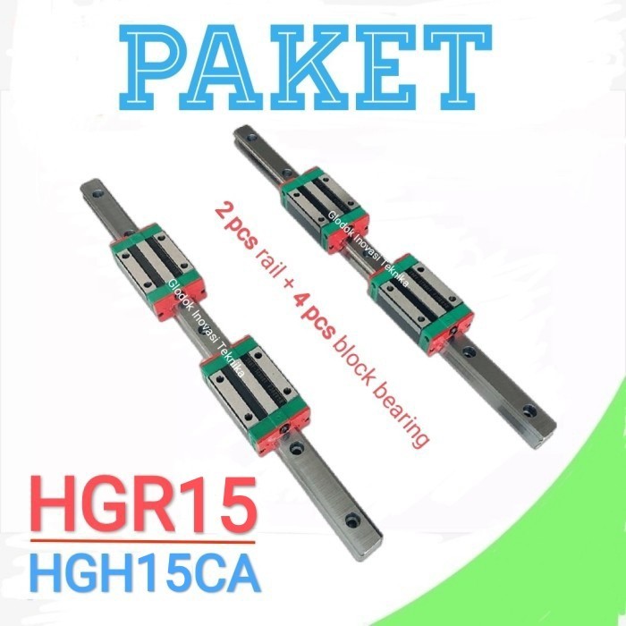 Jual Paket Rail Rel linear guide HGR15 HGH15 HGR HGH 15 CNC bearing ...