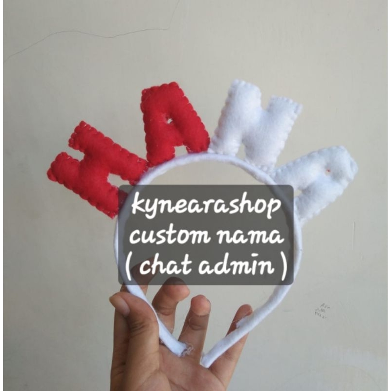 Jual bando merah putih kemerdekaan custom nama ready jawa timur ...