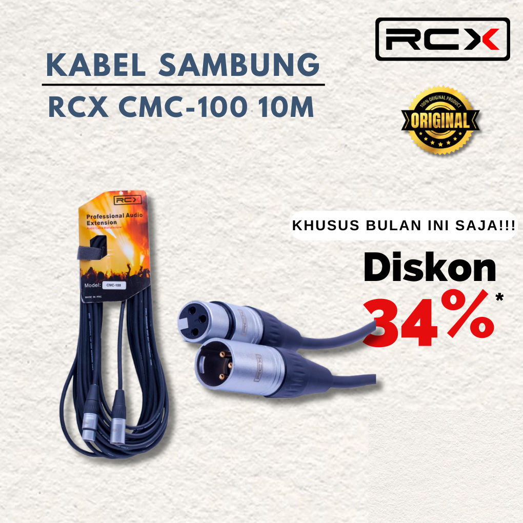 Jual RCX CMC-100 Kabel Sambung Panjang Microphone 10 Meter Canon to Canon | Shopee Indonesia