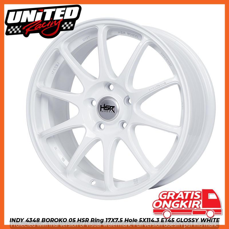 Jual VELG MOBIL RING 17 HSR INDY BOROKO WHITE PCD 5X114,3 VELEG R17 YARIS CROSS XFORCE MAZDA ...