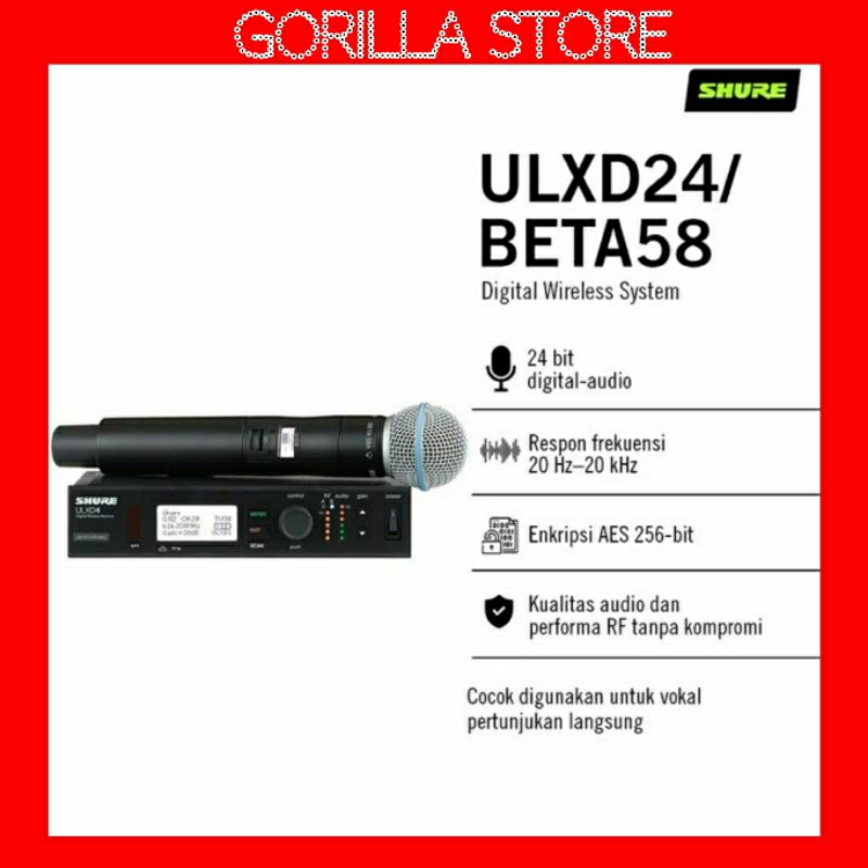 Jual Shure ULXD24/Beta58 Digital Wireless Microphone | Shopee Indonesia