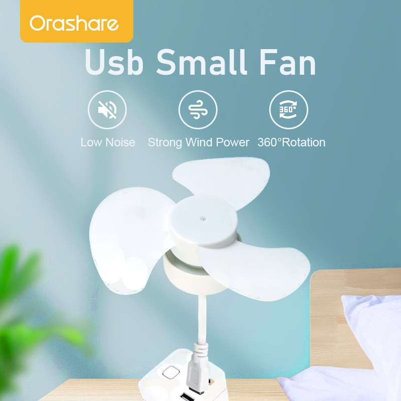 Jual Orashare UF01 Small USB Fan Ultra-quiet Strong Wind Portable Desk ...
