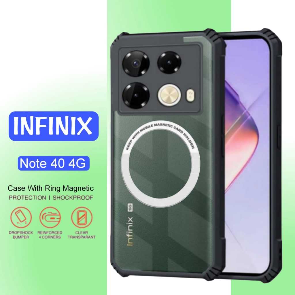 Jual Casing INFINIX NOTE 40 4G MAGSAFE Bumper Magnetic Armor Fuze Transparan Clear Armor ...