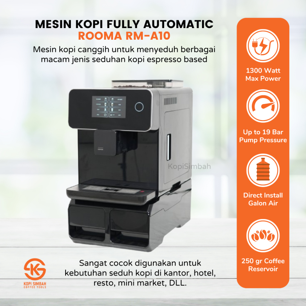 Jual Mesin Kopi Espresso Fully Automatic ROOMA RM A10 Coffee Maker ...