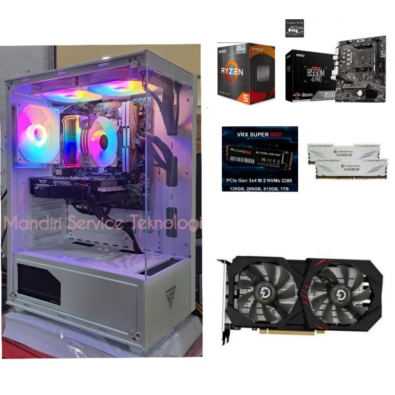 Jual Rakitan PC Gaming / Editing AMD Ryzen 5 5600 RAM DDR4 16GB NVME VGA RX 6600 8GB Siap Pakai ...