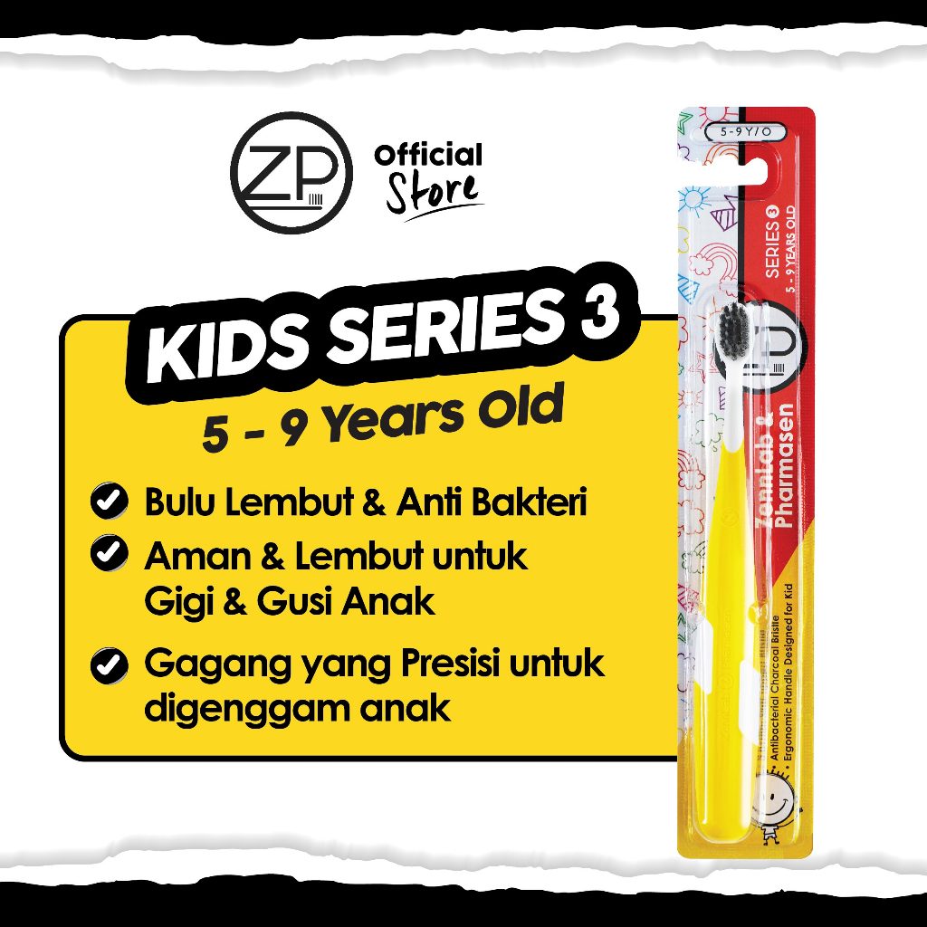 Jual ZP Toothbrush Kids Series 3 | Shopee Indonesia