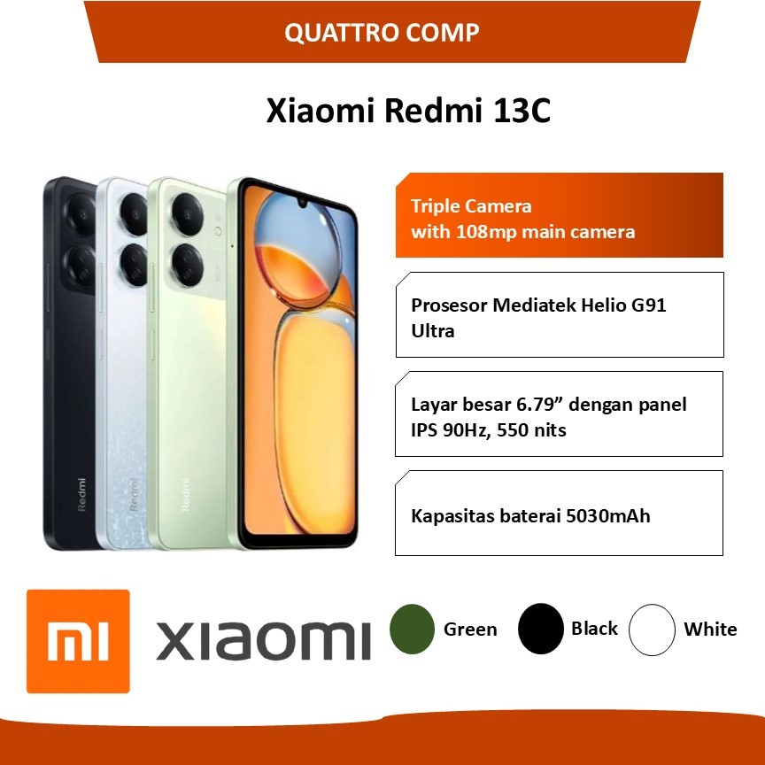 Jual Xiaomi Redmi 13C 6Gb 128Gb/8Gb 256Gb (BOX CHA) | Shopee Indonesia
