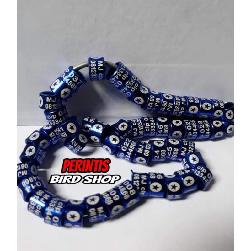 Jual RING MERPATI MODEL LASER BLOCK BINTANG LUBANG 7,5MM WARNA BIRU TUA ...