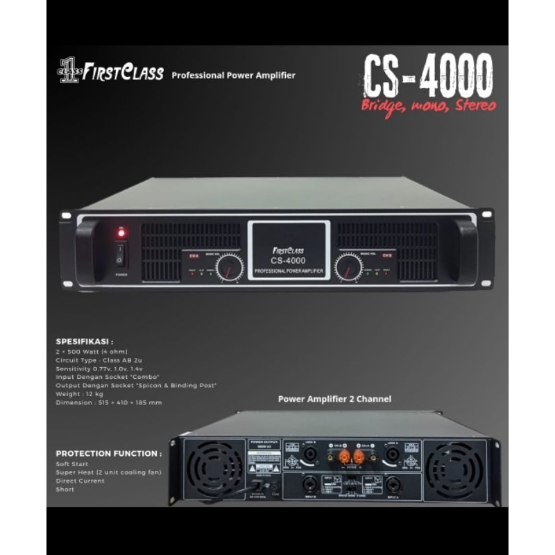 Jual power amplifier first class cs4000 cs 4000 firstclass original ...