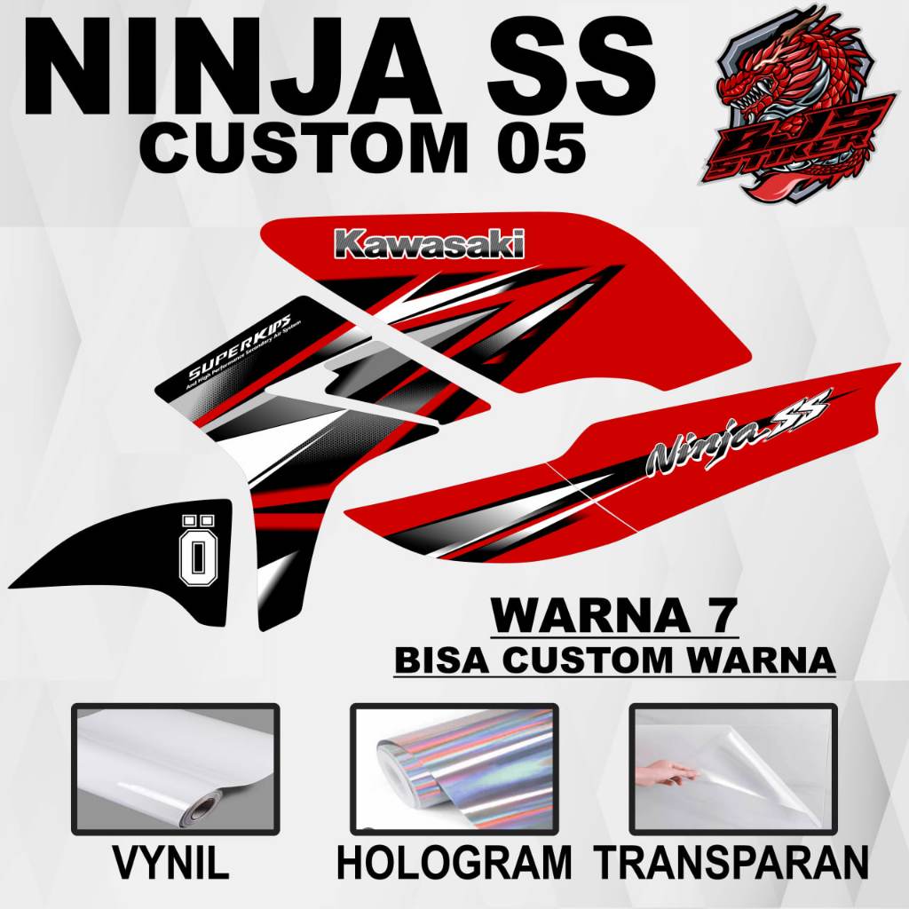 Jual sticker striping ninja ss custom 5 - stiker decal kawasaki ninja ...