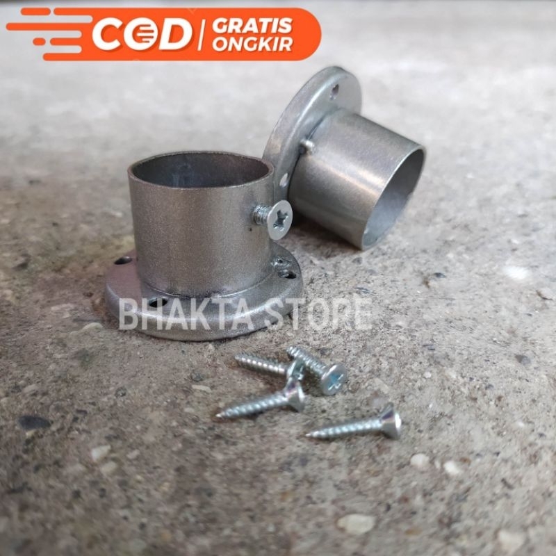 Jual Bracket Pipa / Bracket Topi/ Braket Stainless Steel 1 inchi Silver ...