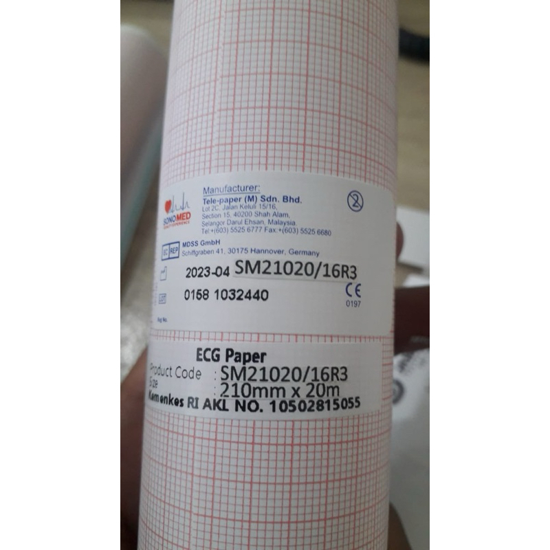 Jual kertas ekg 210 x 20m / ekg roll 12 channel all china brand / ekg ...