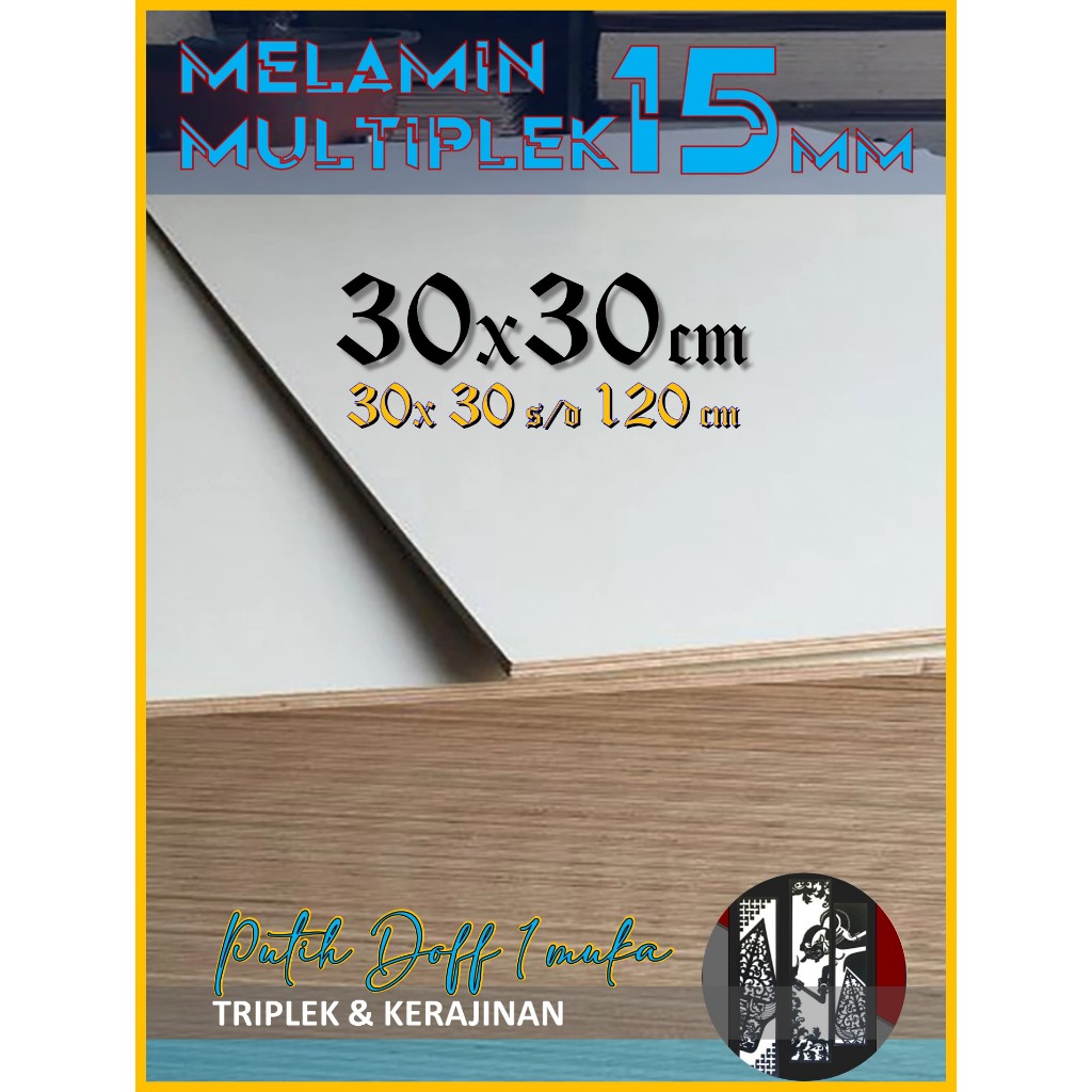 Jual Triplek Melamin 15mm 1 Muka 30 x (30 s/d 120 cm) | Triplek Putih ...
