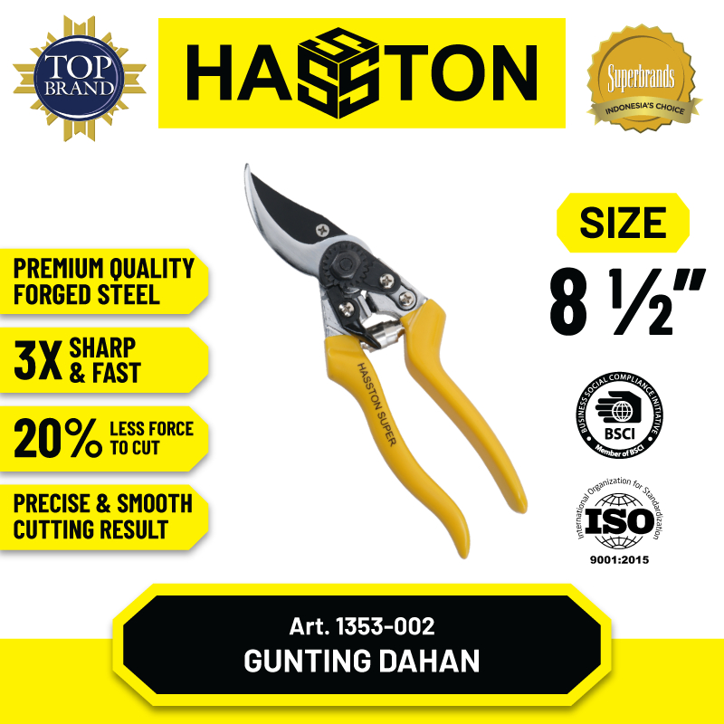 Jual Hasston Gunting Bunga 8 1/2" / Gunting Tanaman (1353-002) | Shopee ...