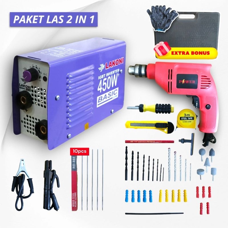 Jual PAKET MURAH MESIN TRAVO LAS LAKONI 450WATT / BONCHI 450WATT+BOR ...
