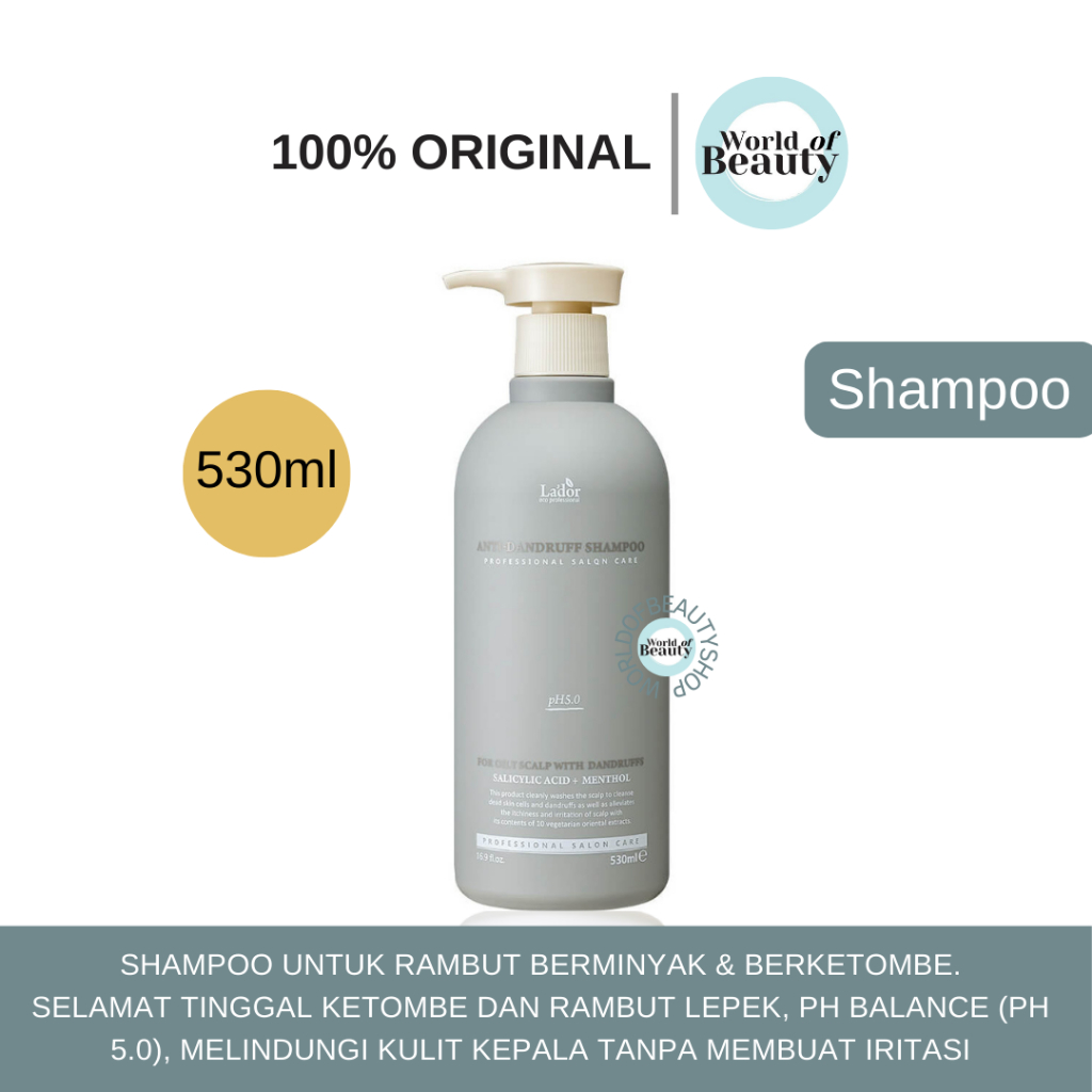 Jual WOBS | ORIGINAL LADOR Anti Dandruff Shampoo 530ml - Sampo Untuk Rambut Berminyak ...