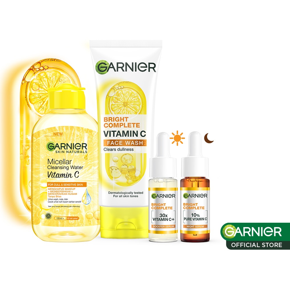 Jual Garnier Vitamin C Day & Night Starter Kit - Foam Cleanser 100ml ...