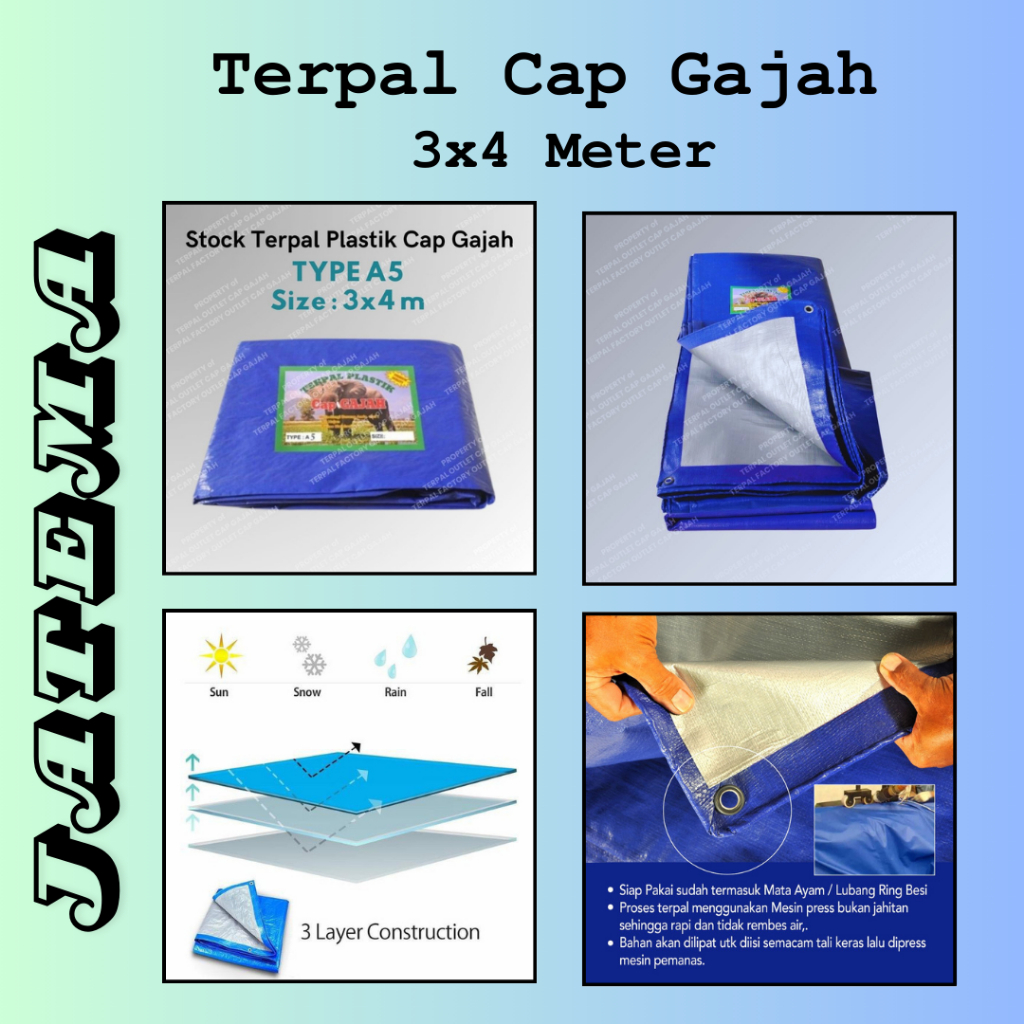 Jual TERPAL RAJAWALI TEBAL / TERPAL PLASTIK CAP RAJAWALI JUMBO UKURAN ...