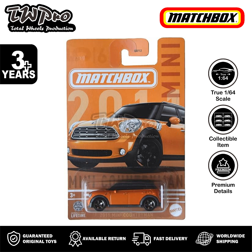Jual 2024 Matchbox Mini Cooper Series - 2011 Mini Countryman Orange ...