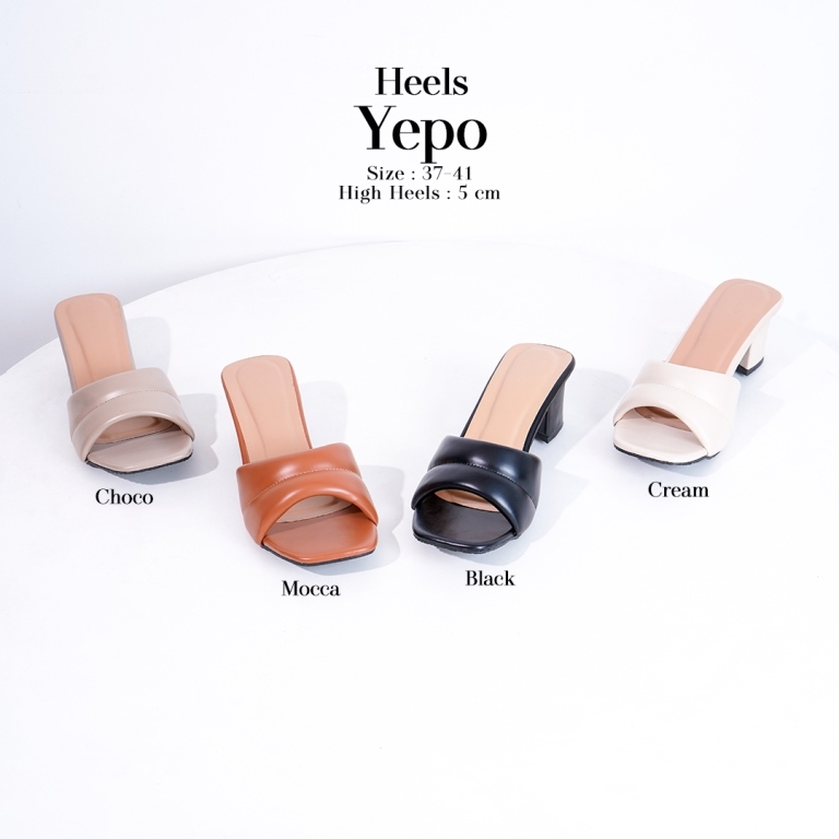Jual Deliwafa - [Heels Wanita] Yepo Heels | Shopee Indonesia