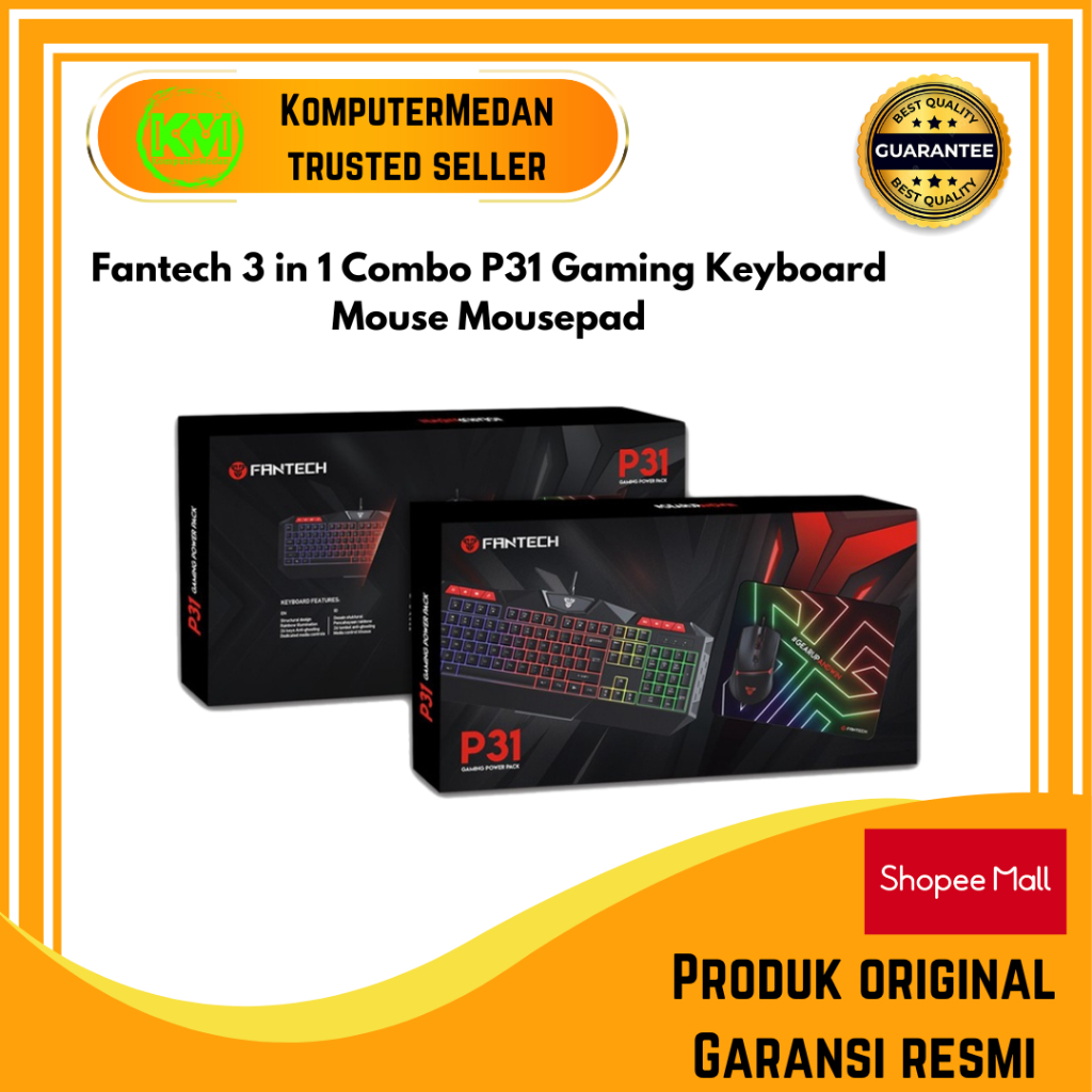 Jual Fantech 3 in 1 Combo P31 Gaming Keyboard Mouse Mousepad | Shopee ...