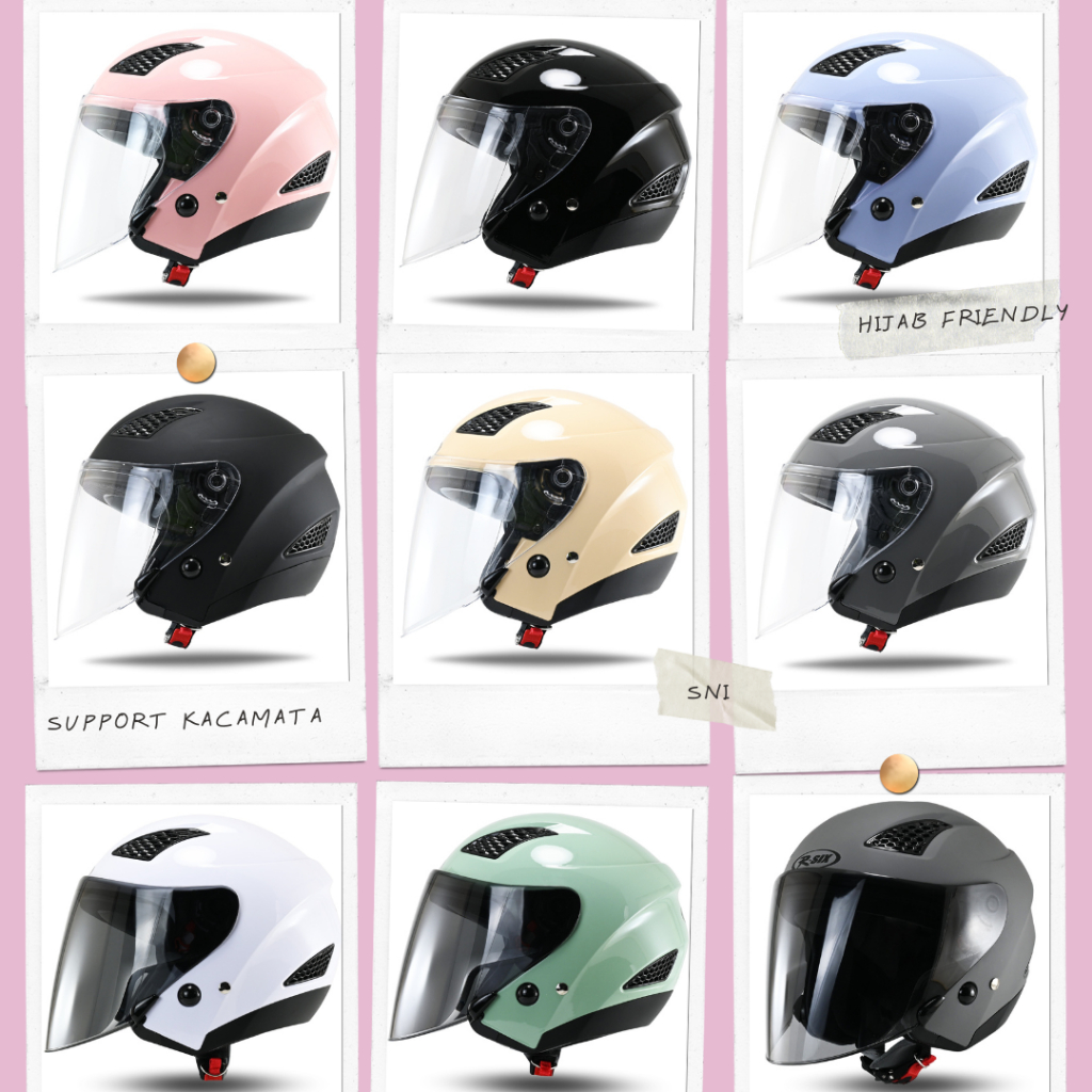 Jual Helm Half Face Rsix Kirana Dewasa Untuk Pria Dan Wanita Hijab ...