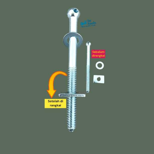 Jual Baut ranjang Besi / Baut Dipan Mur Baut Bulat (Harga per 1 set ...