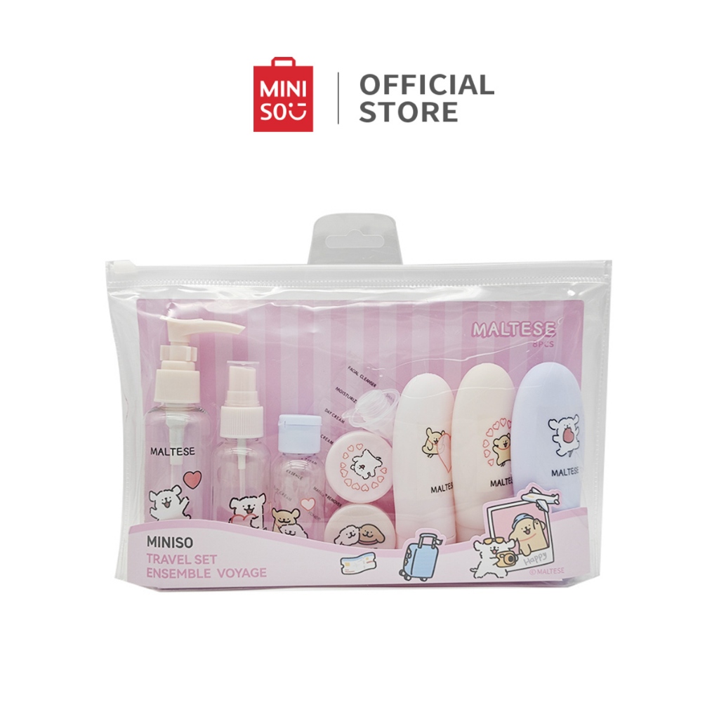 Jual Miniso Maltese Collection Kotak Kemasan Kosmetik Set Perjalanan ...