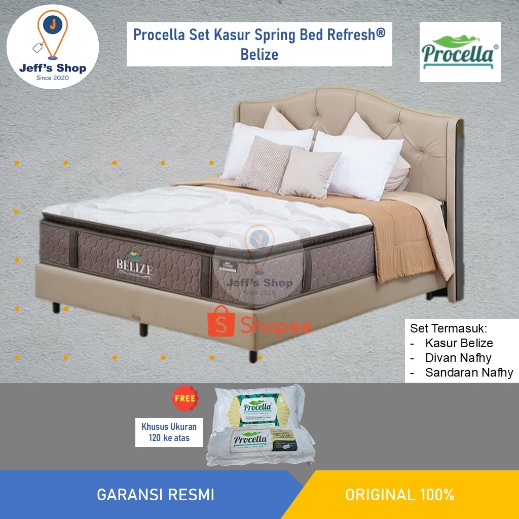 Jual Procella Set Kasur Spring Bed Refresh Series Belize | Shopee Indonesia