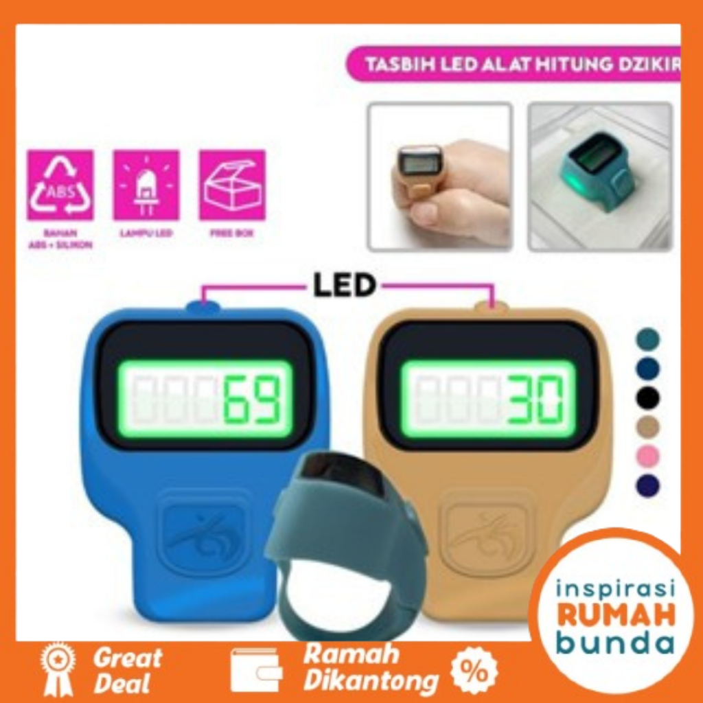 Jual Tasbih Digital LED Tasbih Mini Electric LED Tasbih Model Cincin ...