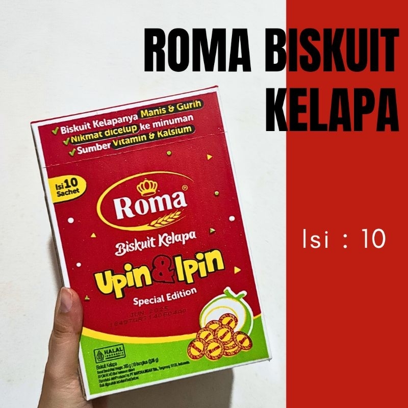 Jual Roma Kelapa Box isi 10 pcs /biskuit Roma Kelapa / Biskuit Roma ...