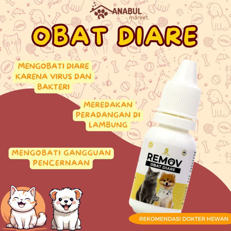 Jual Obat Diare Kucing dan Anjing Remov Ampuh Mengobati Gangguan ...