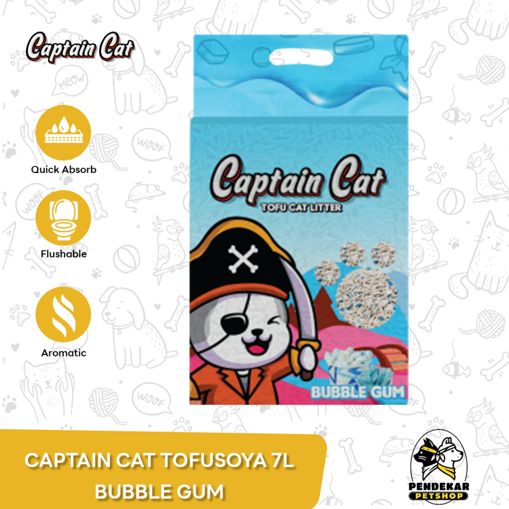 Jual Pasir Kucing Gumpal Wangi Captain tofu soya 7 Litter | Shopee Indonesia