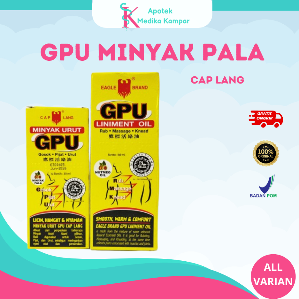 Jual GPU MINYAK URUT PALA ALL VARIAN ORINAL CAP LANG PEREDA NYERI OTOT ...