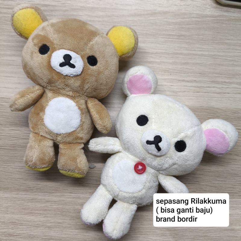 Jual sepasang boneka rilakkuma bisa ganti baju / boneka koguma | Shopee ...