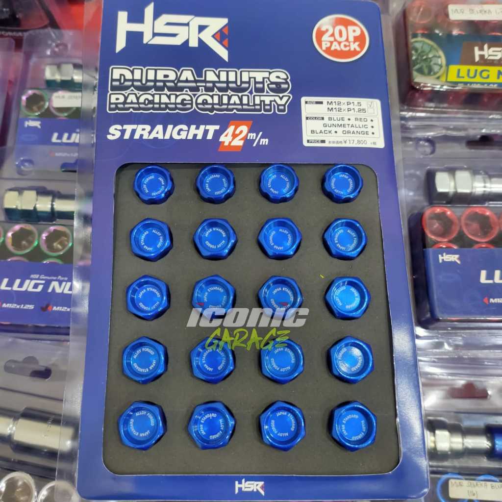 Jual JUAL MUR / BAUT RODA MUR RACING DURA NUT HSR BLUE / BIRU 1,5 MASUK ...