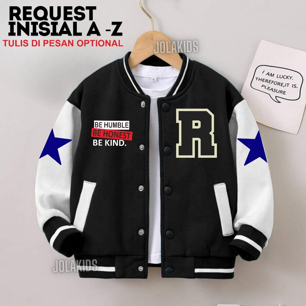 Jual Jaket Varisty Anak INISIAL R M N & S Umur 2-12 Tahun JaCket ...