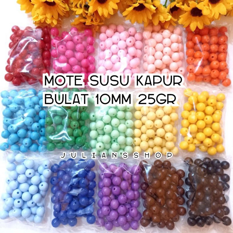 Jual 25 Gram Manik 10mm Mote Susu Kapur Bulat Bahan DIY Craft Kerajinan Tangan Meronce | Shopee ...